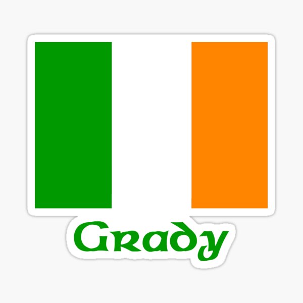 "Grady Irish Flag" Sticker for Sale by IrishArms | Redbubble
