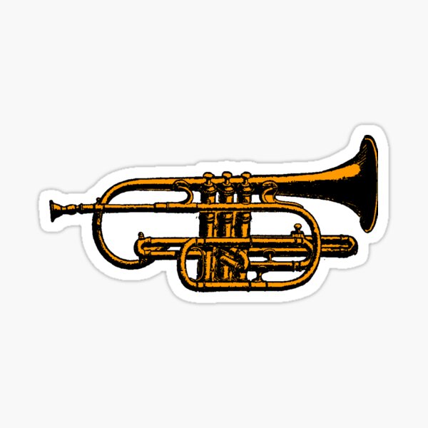 "TRUMPET" Sticker for Sale by IMPACTEES | Redbubble