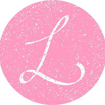 "Pink Letter L" Sticker for Sale by GreenAmaryllis | Redbubble