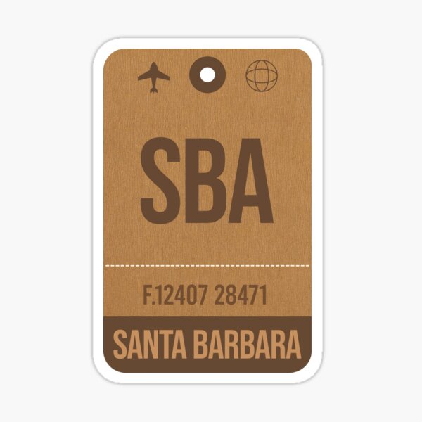 "Santa Barbara, CA,USA,Vintage Airport Luggage Tag Gift Idea For ...