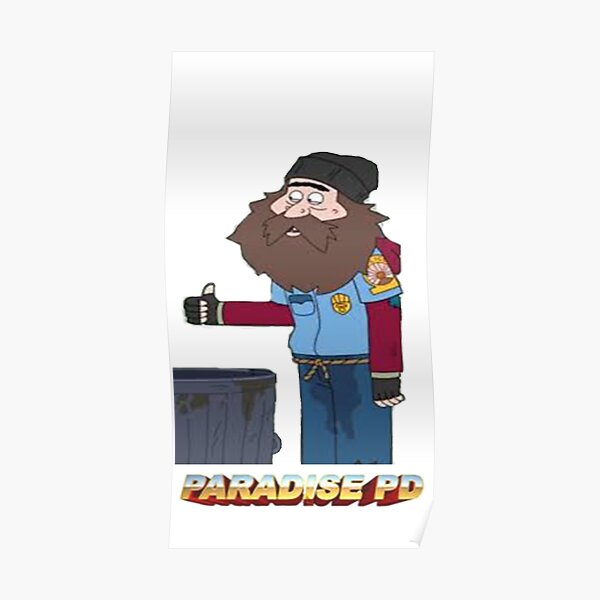 " police officer from the cartoon Paradise PD" Poster for Sale by ...