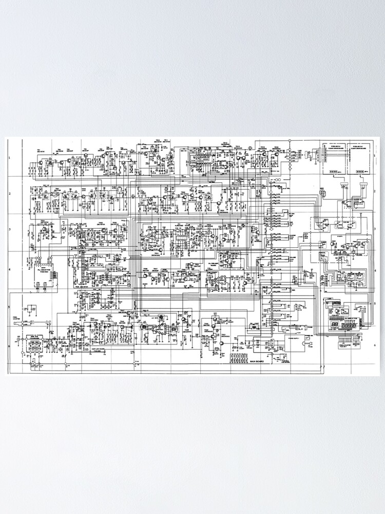 "Circuit Board Diagram Electronic Schematic Printed Engineering" Poster ...