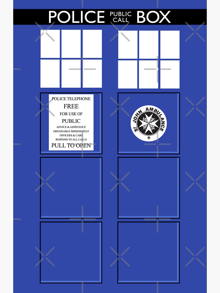"Police Box" Sticker for Sale by televisiontees | Redbubble