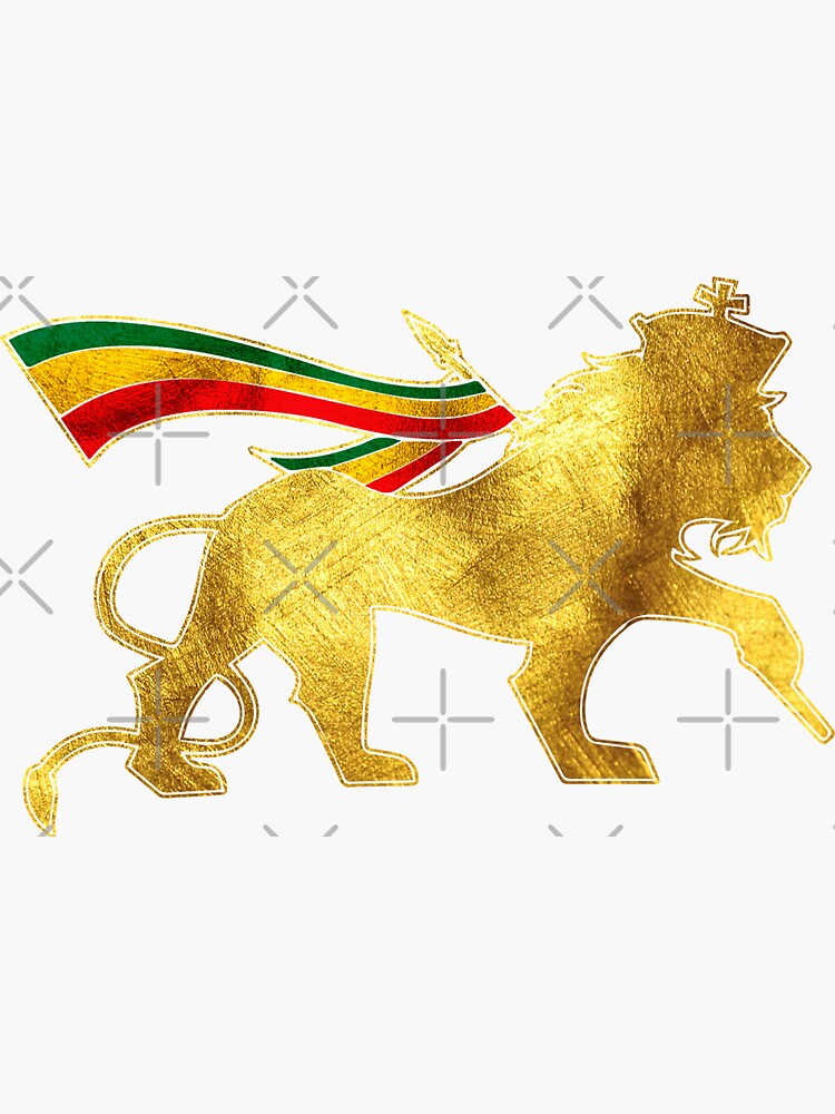 "RASTA LION KING - JAH RASTAFARI" Sticker for Sale by THELEMA | Redbubble