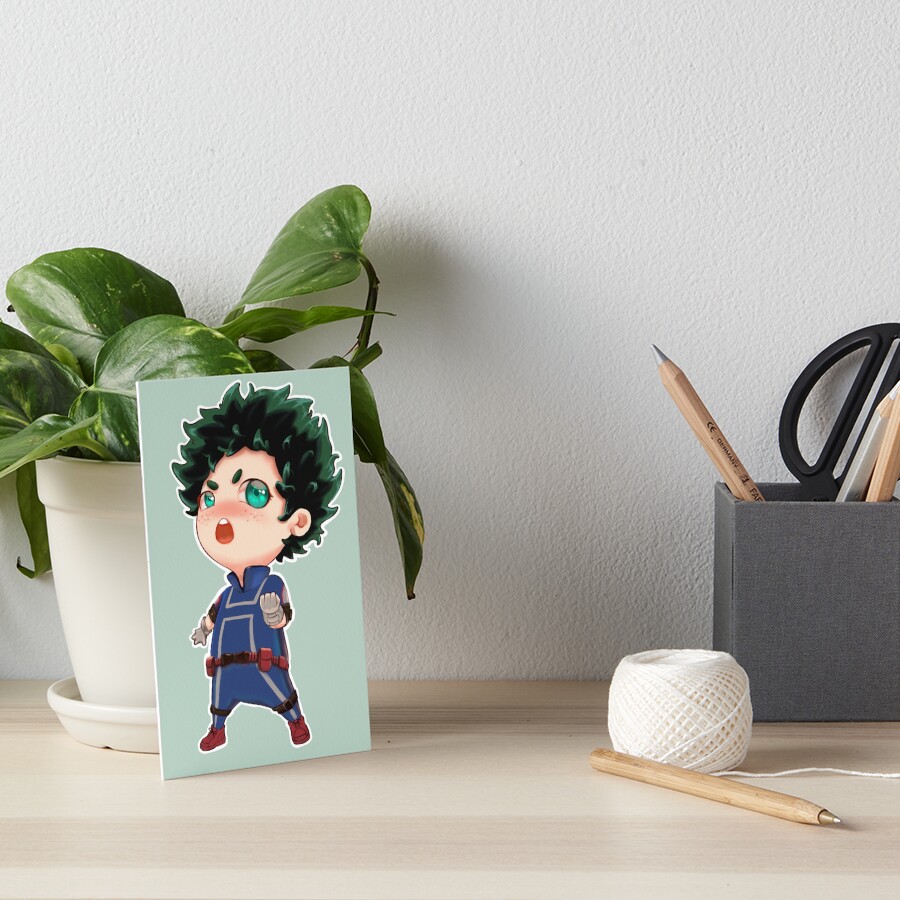 Lámina rígida «Mini Deku (Izuku Midoriya) A-001» de arthemark | Redbubble