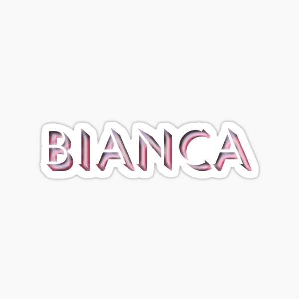 "Bianca" Sticker for Sale by Melmel9 | Redbubble