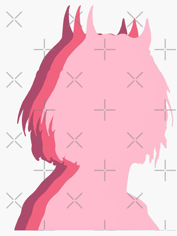 "Girl with Devil Horns || Pink Aesthetic" Sticker for Sale by ...