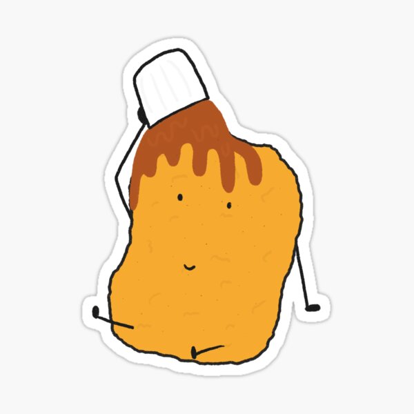 "Kawaii Cute Chicken Nugget" Sticker by Marinaaa010 | Redbubble