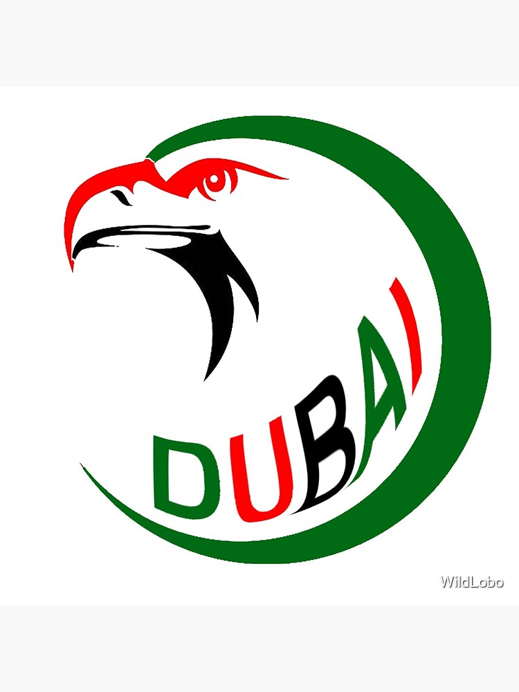 Pegatina «Dubai Falcon en la bandera de los Emiratos Árabes Unidos muy ...