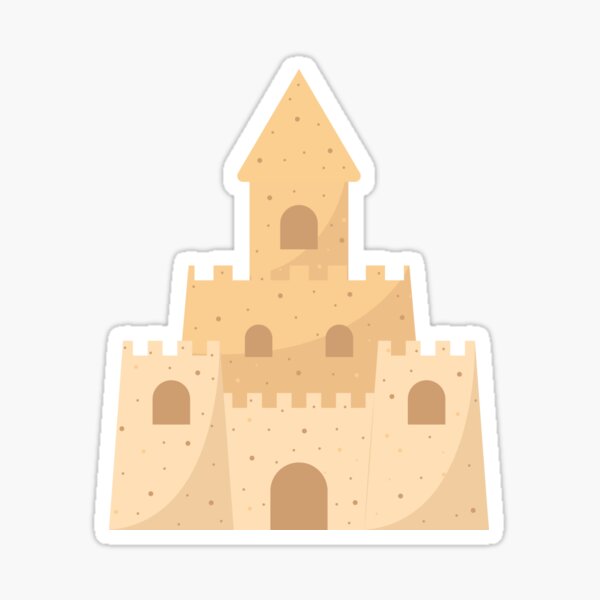 "Sand castle" Sticker for Sale by YuliaLark | Redbubble