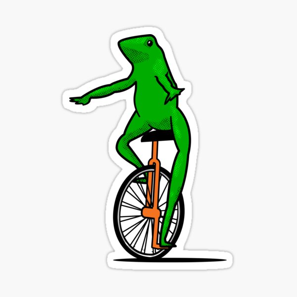 Dat Boi Unicycle Frog T Shirt Sticker For Sale By Dumbshirts Redbubble