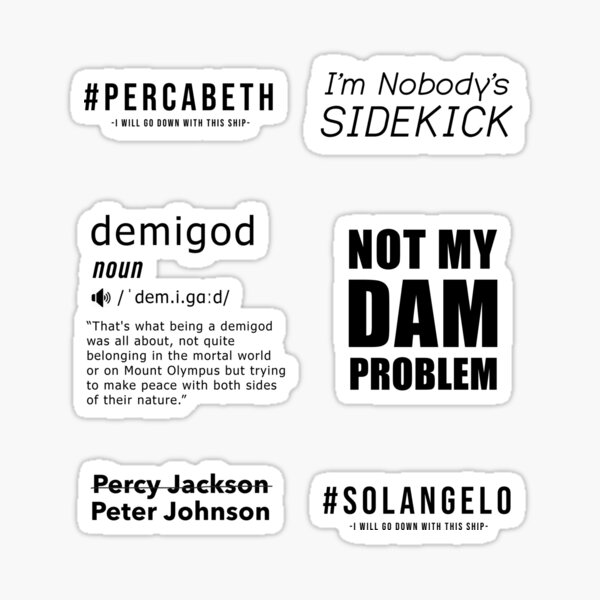 "PJO Percy Jackson Sticker pack 2" Sticker for Sale by MultiFandomFan ...