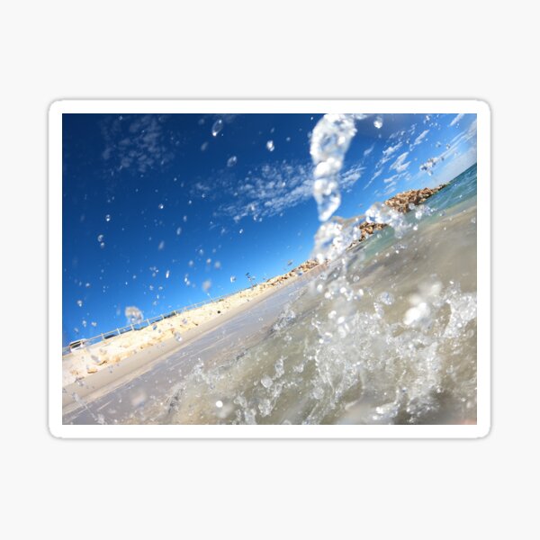"Beach Water Splash" Sticker for Sale by StefanCgraphics | Redbubble