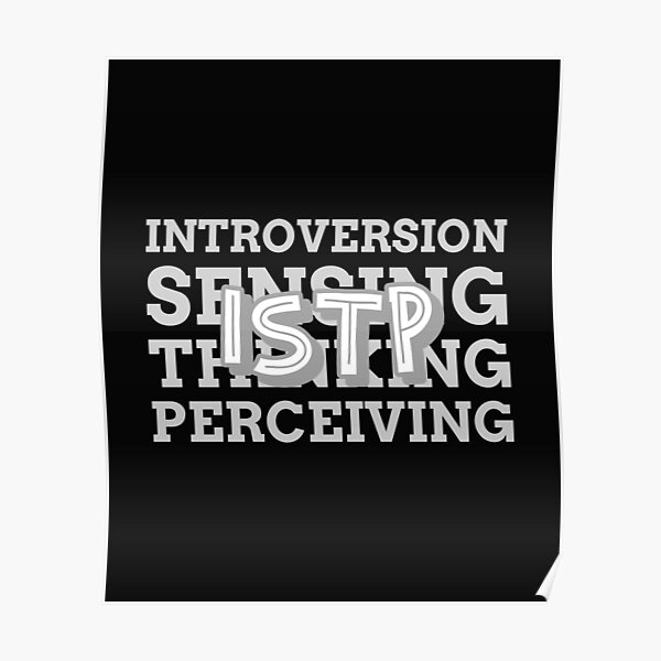 "ISTP Introversion Sensing Thinking Perceiving Design" Poster for Sale ...
