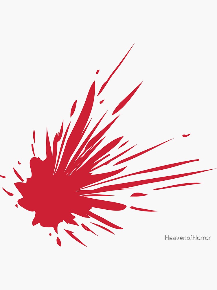 "Blood Spatter" Sticker for Sale by HeavenofHorror | Redbubble