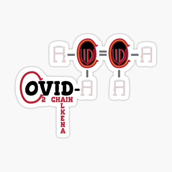 Pegatina «CADENA ALKENA COVID (C2)» de Ony-Yno | Redbubble