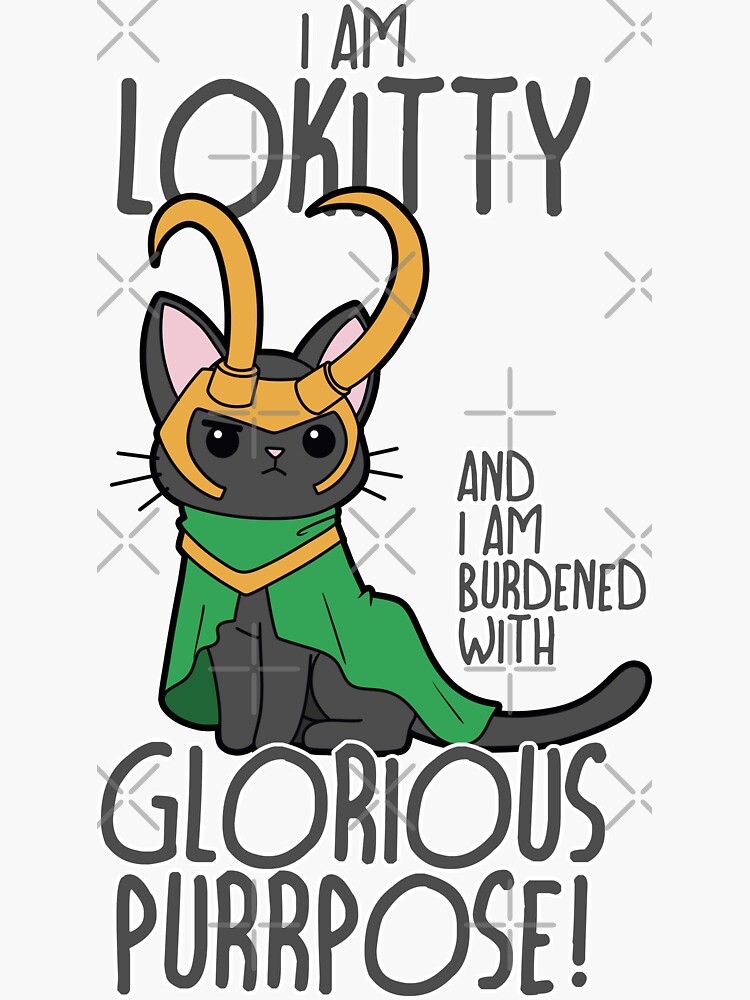 "LOKITTY" Sticker for Sale by Retro-Freak | Redbubble