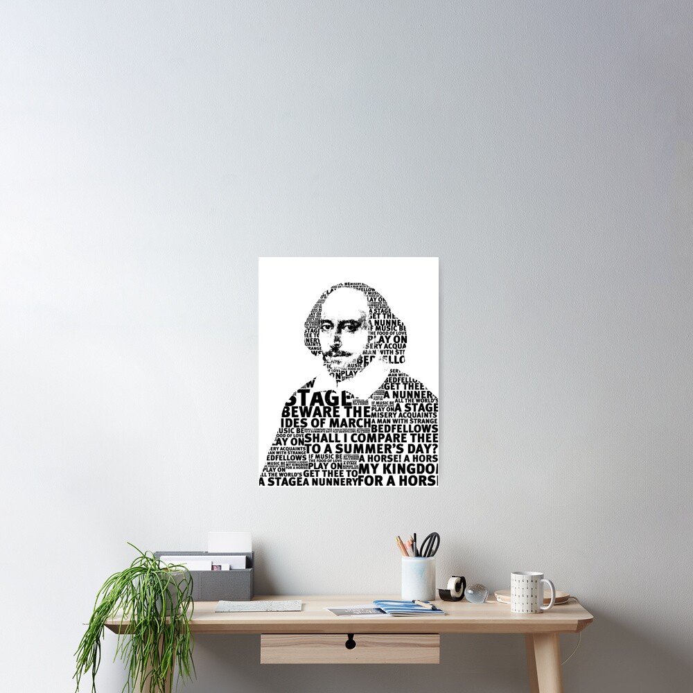 "SHAKESPEARE TEXT ART" Poster for Sale by DJVYEATES | Redbubble