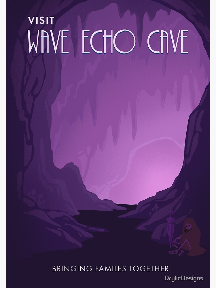 "Wave Echo Cave Vintage Travel Poster" Poster by DrylicDesigns | Redbubble