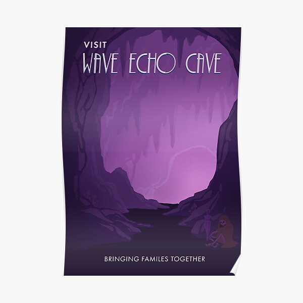 "Wave Echo Cave Vintage Travel Poster" Poster by DrylicDesigns | Redbubble