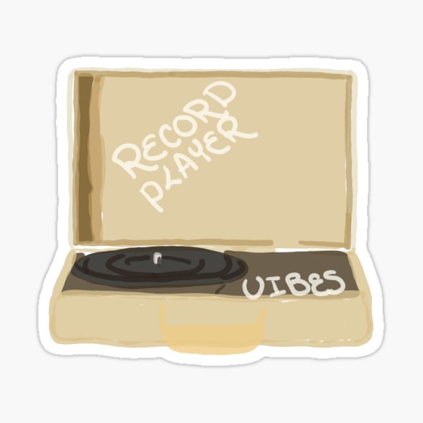 "Record player" Sticker by kaitlyn-223e4 | Redbubble
