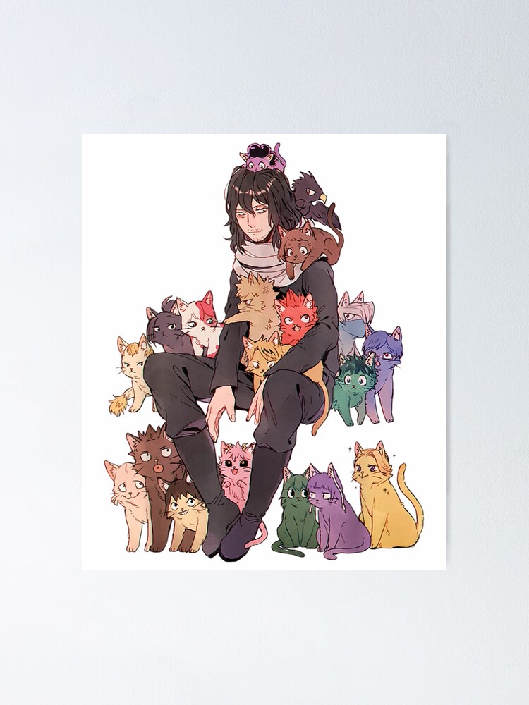 "Academia My Hero Todoroki Cute With Cat" Poster for Sale by Marry1102 ...