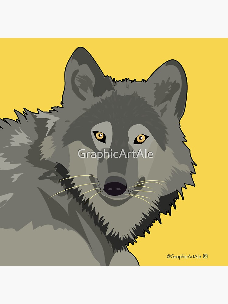 "LUPO - WOLF" Sticker by GraphicArtAle | Redbubble