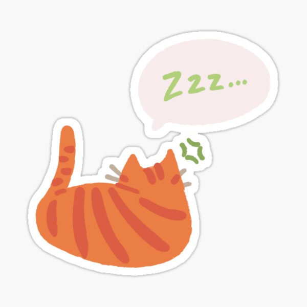 "Sleeping cat" Sticker for Sale by Topventas | Redbubble