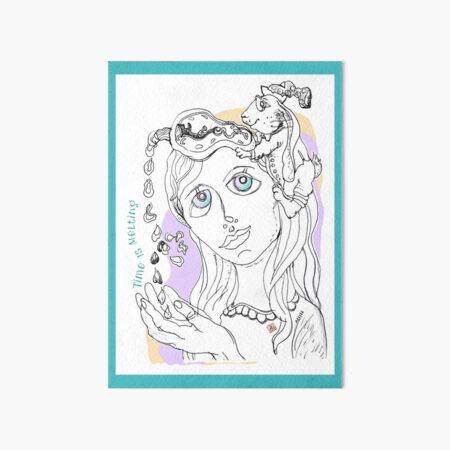 "Time Is Melting - Alice in Wonderland (original ink drawing by ...