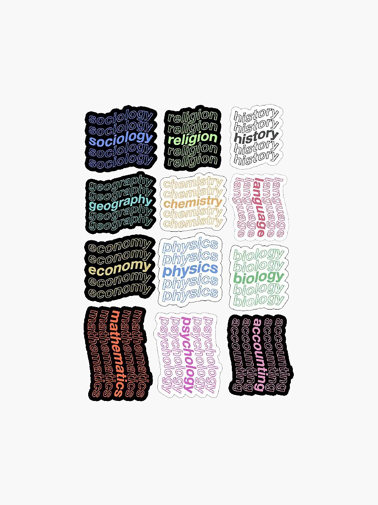 "Subjects Sticker Pack" Sticker for Sale by Empiirean123 | Redbubble