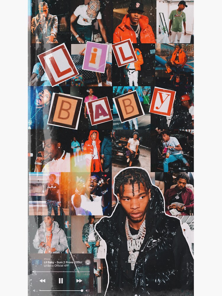 "Lil Baby Collage" Sticker for Sale by muzicmethodz | Redbubble