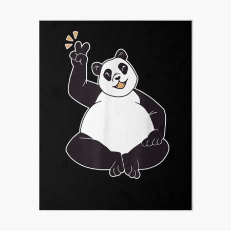 "Cute Happy Panda Bear Giving A Peace Sign Illustration " Art Board ...