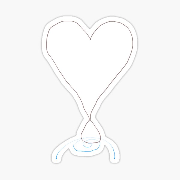 "Heart Drop Drawing" Sticker by MihailoZ | Redbubble