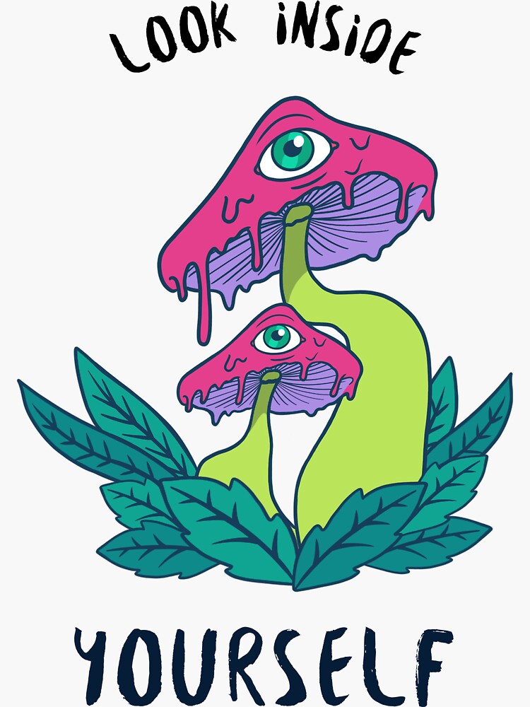 "Look inside yourself" Sticker for Sale by MyVibrantMind | Redbubble