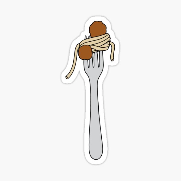 "Spaghetti Fork" Sticker for Sale by murialbezanson | Redbubble