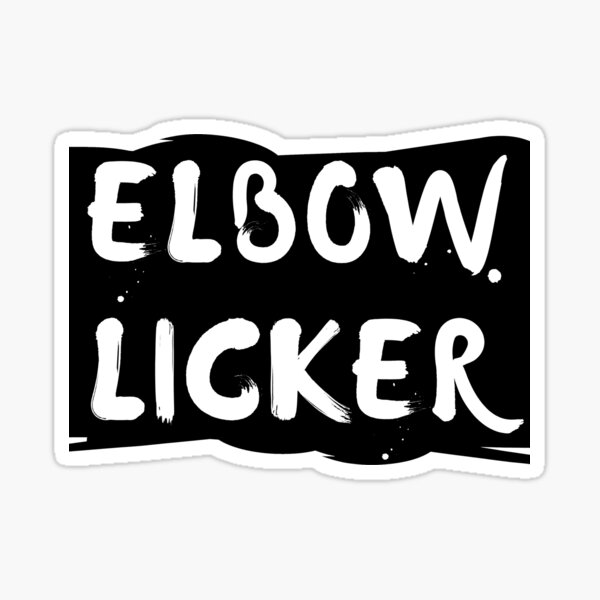 "Elbow Licker " Sticker by Subarashii-Nani | Redbubble
