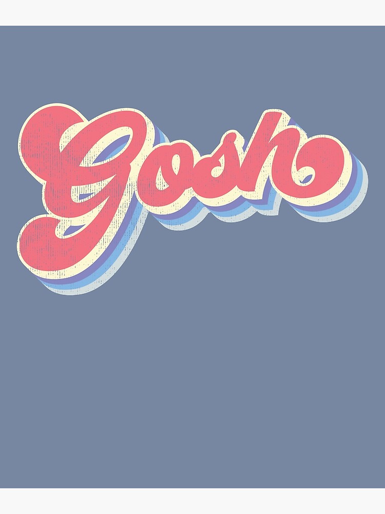"Gosh 70's Style Fun Rainbow Typography " Poster by RainbowDeb | Redbubble