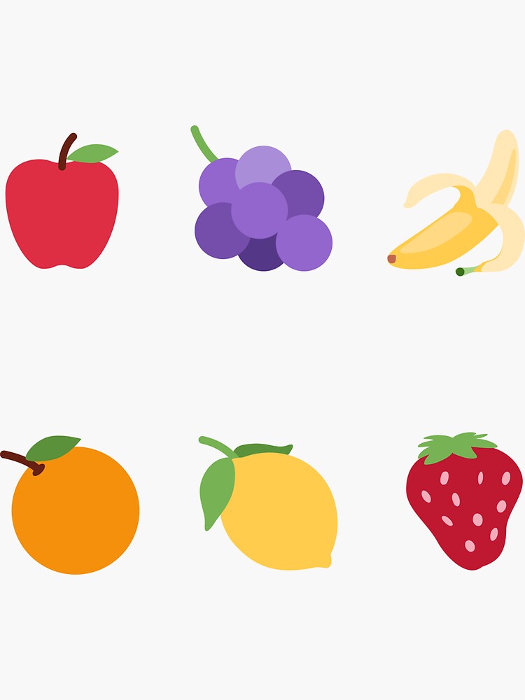 "Fruits Emoji Sticker Pack" Sticker by roselia | Redbubble