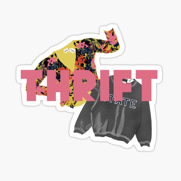 "THRIFT" Sticker for Sale by Claire Norberg | Redbubble