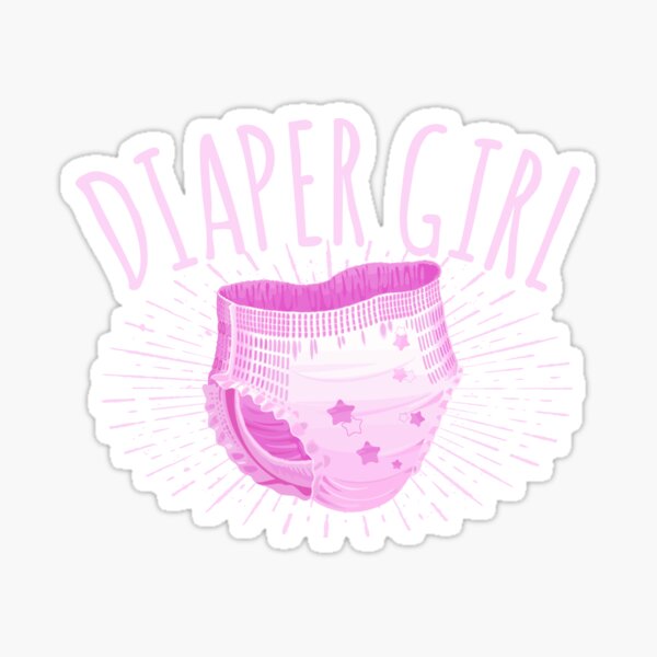 "ABDL DiaperGirl Diaper Girl DDLG adult baby diaper" Sticker for Sale ...