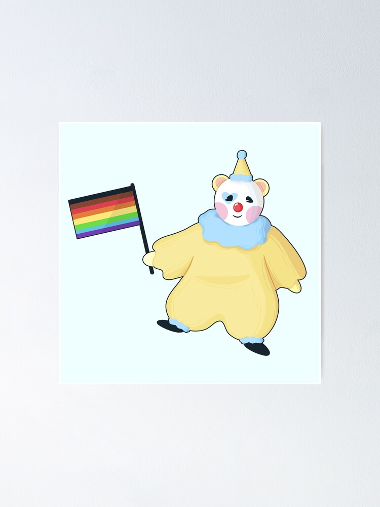 "Pride Clown Bear | POC Pride Flag" Poster by Spondoodie | Redbubble