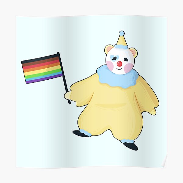 "Pride Clown Bear | POC Pride Flag" Poster by Spondoodie | Redbubble