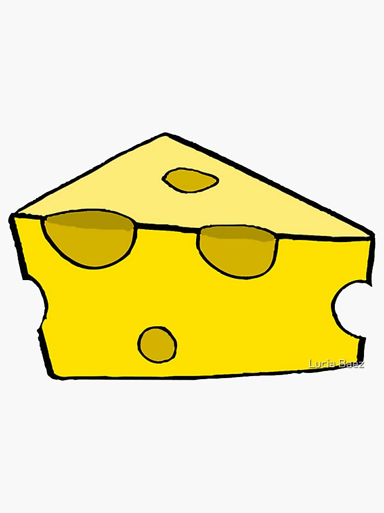 "Cheese" Sticker for Sale by luciabaez | Redbubble