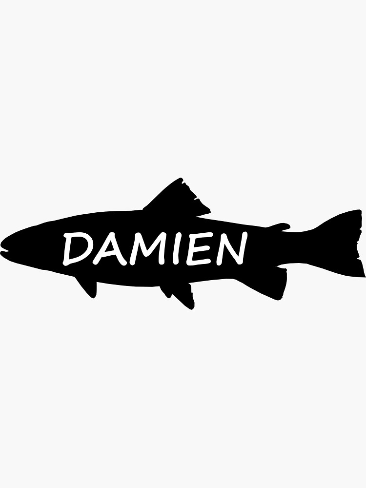 "Damien Fish" Sticker for Sale by gulden | Redbubble