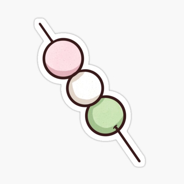 "Cute Japanese Snack Dango" Sticker for Sale by oraoralexia | Redbubble