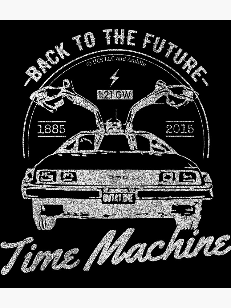 "Back To The Future Time Machine Retro Vintage Logo (W)" Poster for ...