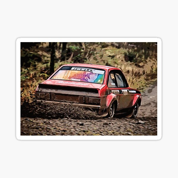 "Ford Escort MK2 Rally Car" Sticker for Sale by MilesMylesHQ | Redbubble