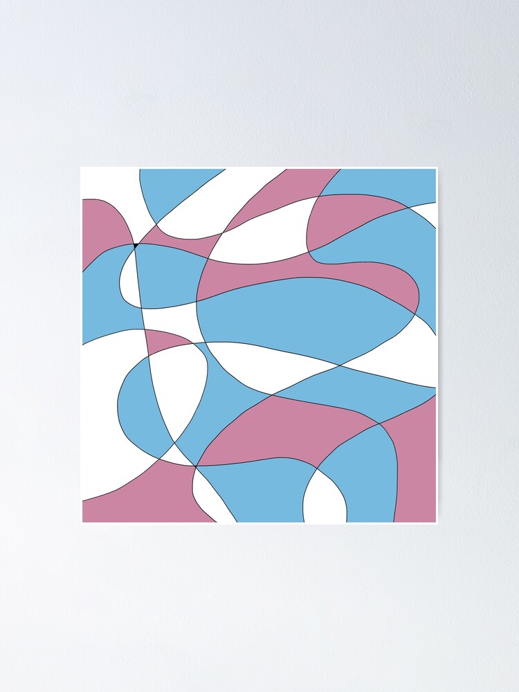 "Trans transgender flag stealth abstract art design" Poster by ...