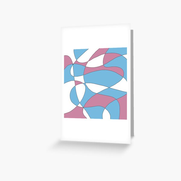 "Trans transgender flag stealth abstract art design" Greeting Card for ...