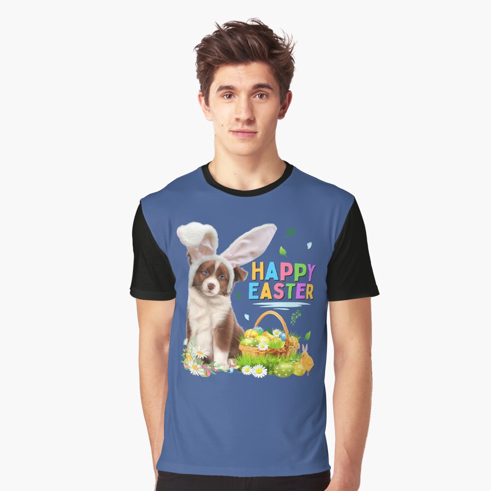 "Happy Easter Dog Cute Australian Shepherd" Sticker for Sale by ...